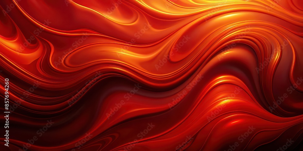 Red abstract background with liquify effect and dark orange color ...