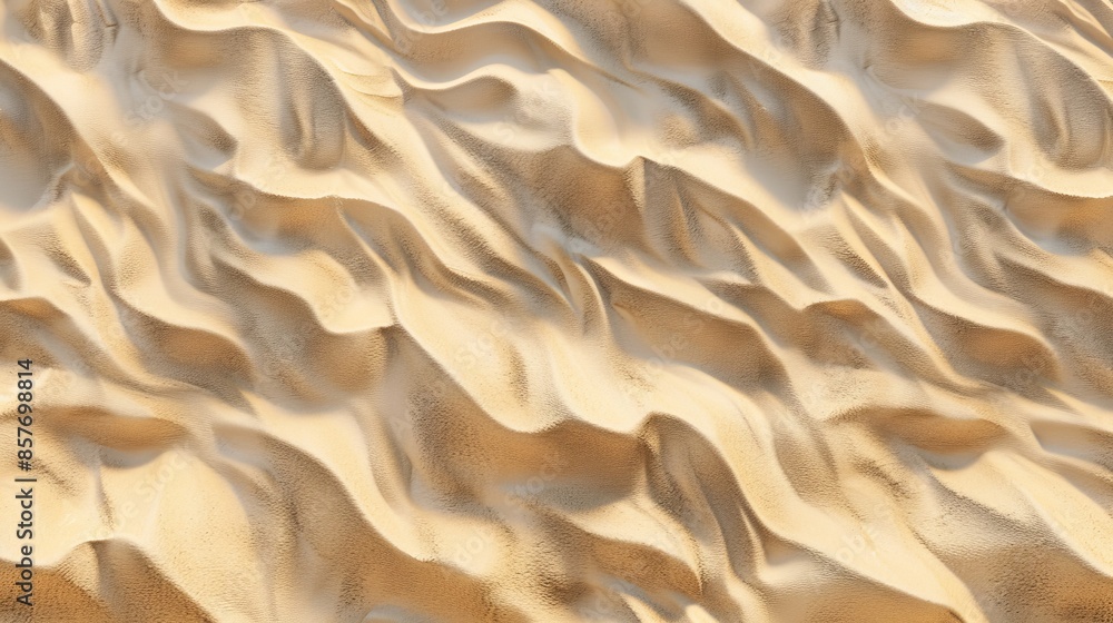 Ilustrace „Seamless aerial view of windswept sandy beach ripples with ...