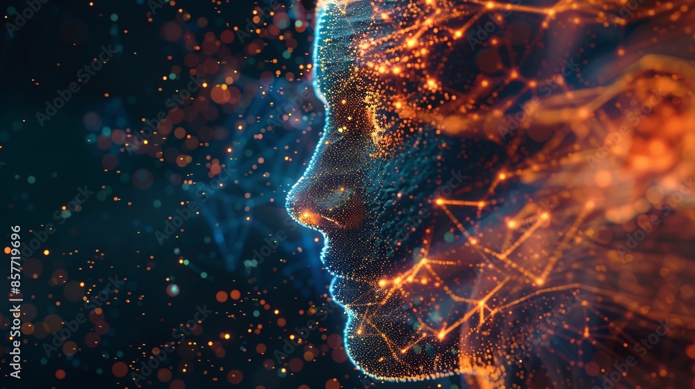 Visualization of AI technology advancements, detailed infographic model ...