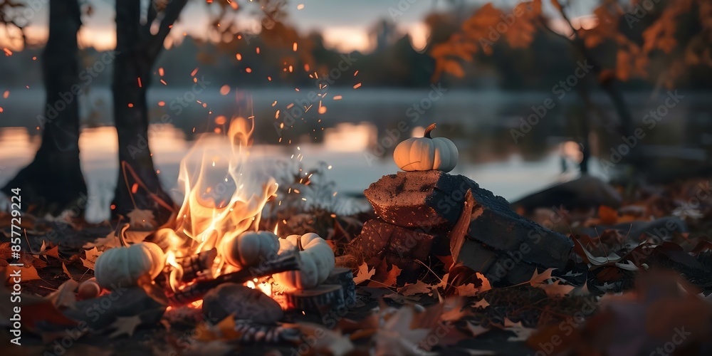 Capturing hyperrealistic 4K photo of November 5th bonfire with smores ...