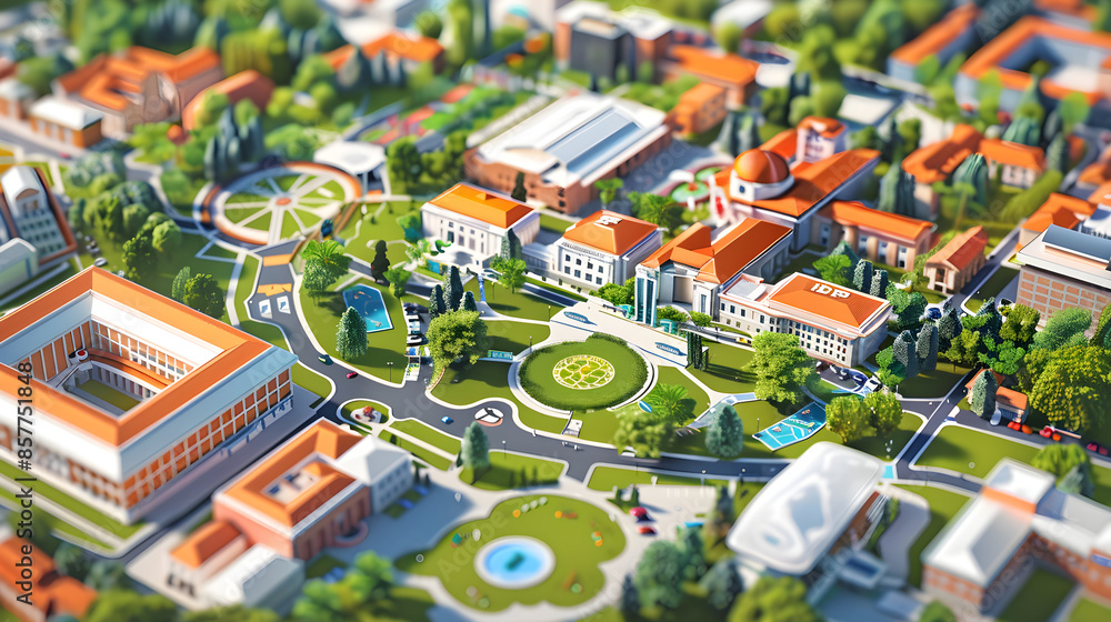Comprehensive and Detailed University Campus Map Highlighting Important ...