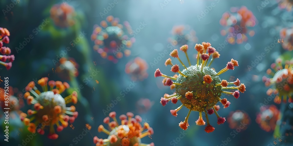 Realistic 3D model of dangerous viruses in microbiology and virology ...