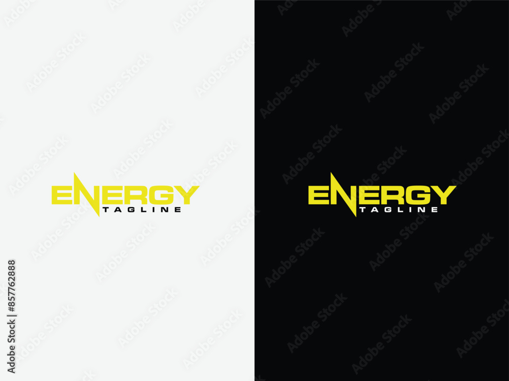 Energy typography logo design. Power energy. Energy word mark design ...
