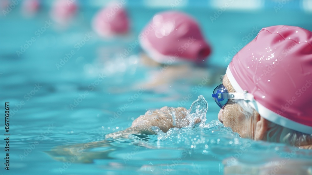 Foto de elderly swimmer at pool National Age Without Apology Month ...