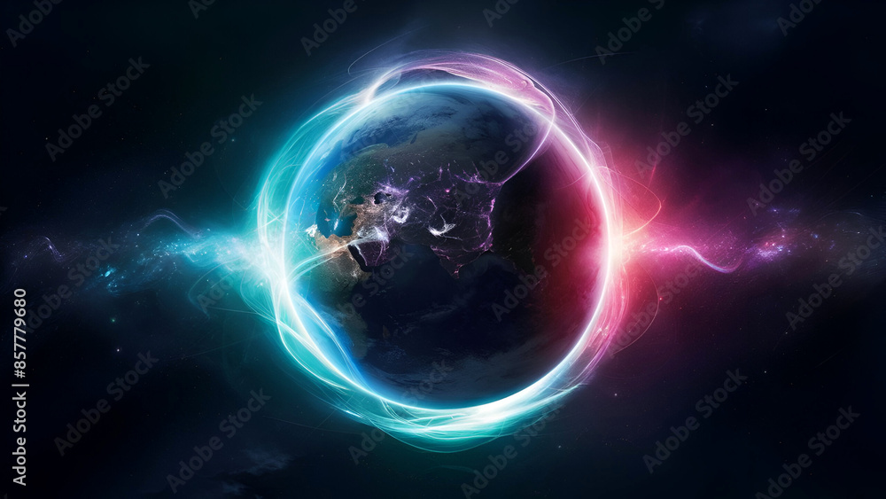 Ultra-clear wallpapers depicting Earth from space with radiant light ...