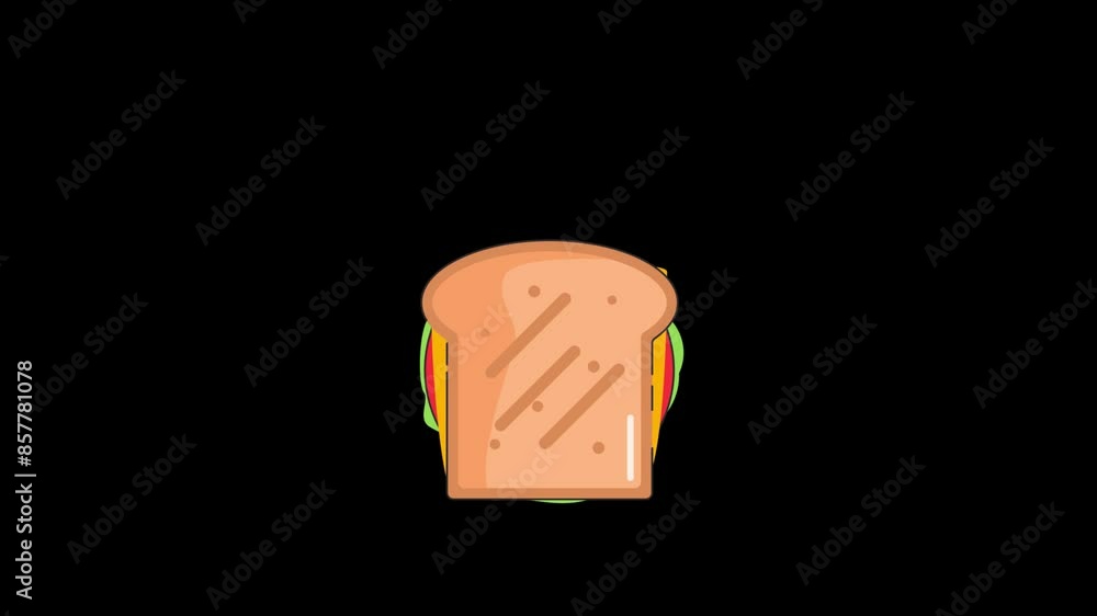 Fast food Animated Icons pack Isolated on Transparent Background. 4K ...