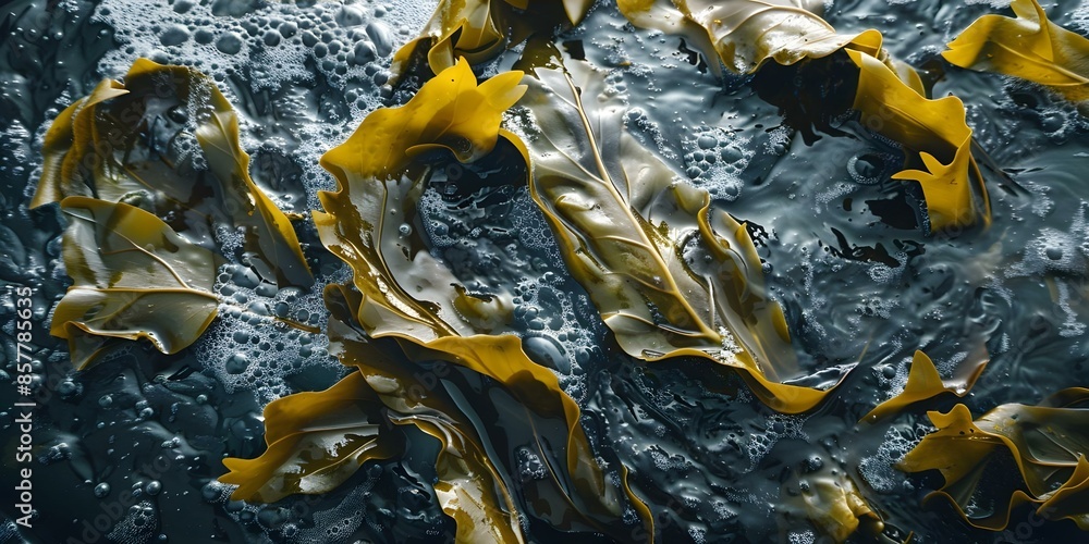 Background of kelp bull seaweed. Concept Types of kelp, Kelp forests ...