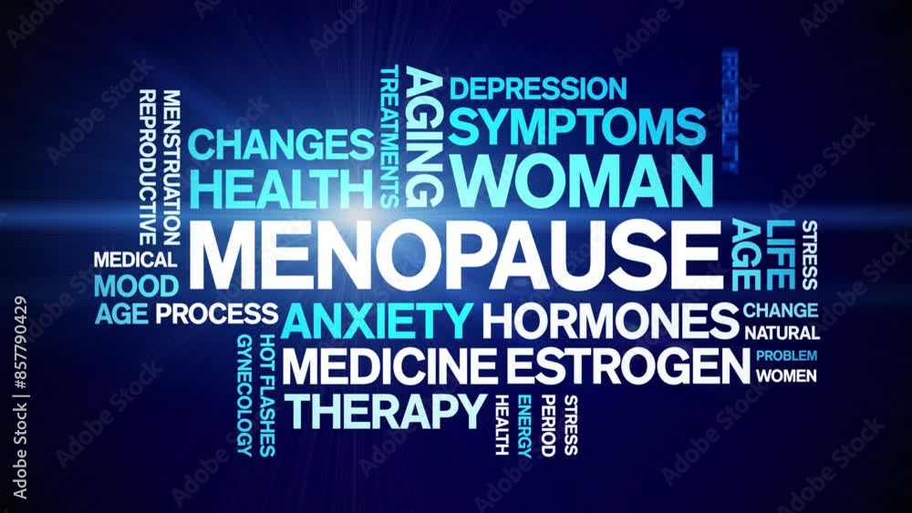 Menopause animated word cloud;text design animation tag kinetic ...