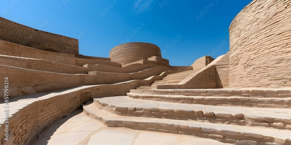 Iconic Moin Jo Daro monuments in Sindh Pakistan. Concept Ancient ...