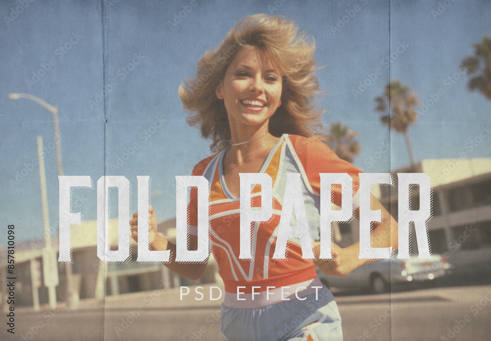 Fold Paper PSD Effect With Generative AI Stock Template | Adobe Stock