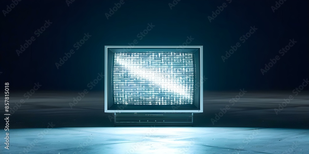 Retro CRT TV screen effect with glitchy static noise overlay VFX ...
