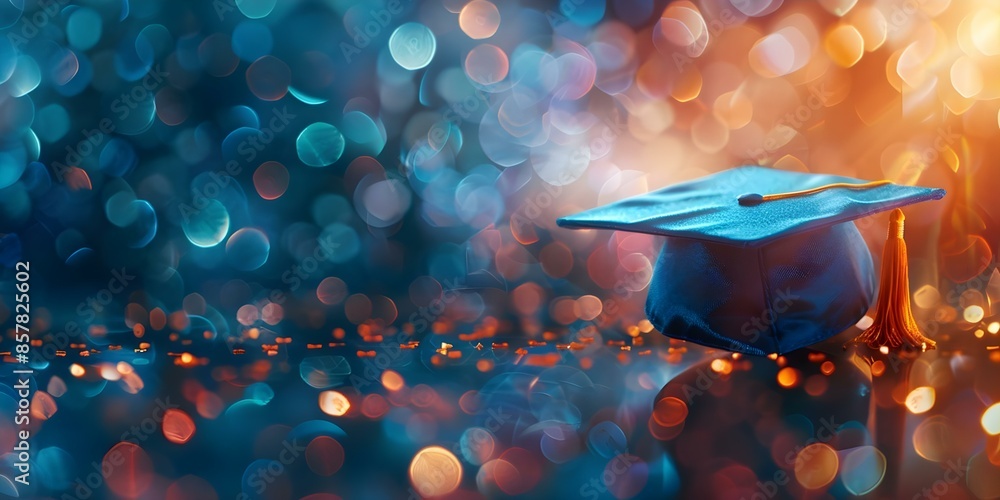 "Vibrant Background for a Graduation Celebration Congratulations Card ...