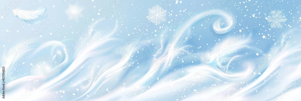 An illustration of snow storms or wind swirls isolated on a transparent ...