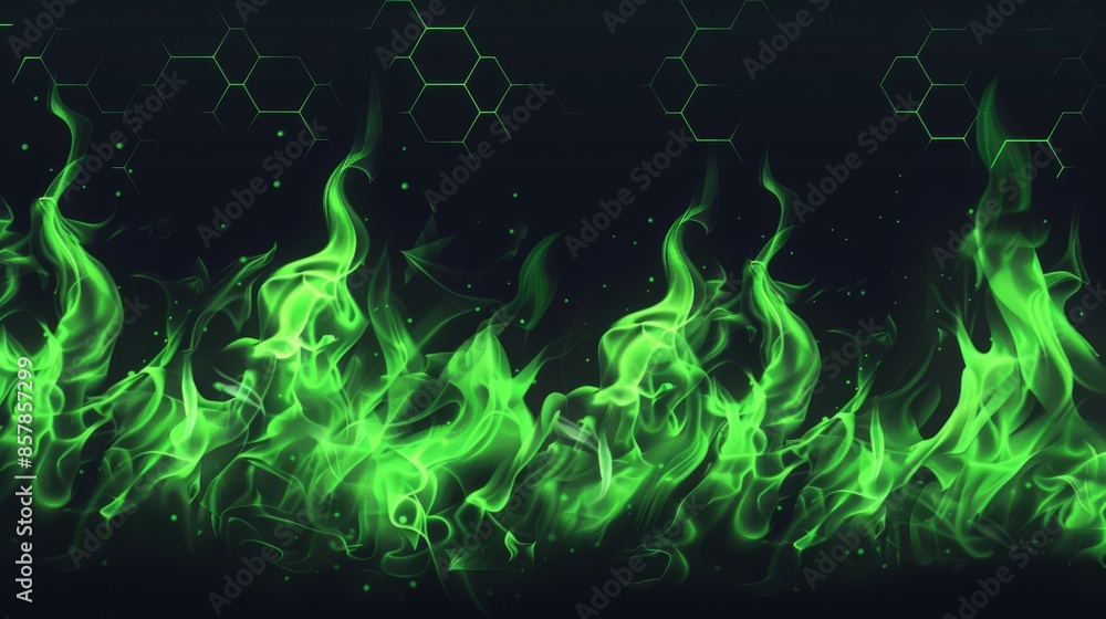 ภาพประกอบสต็อก Green gas clouds on transparent background. Modern ...