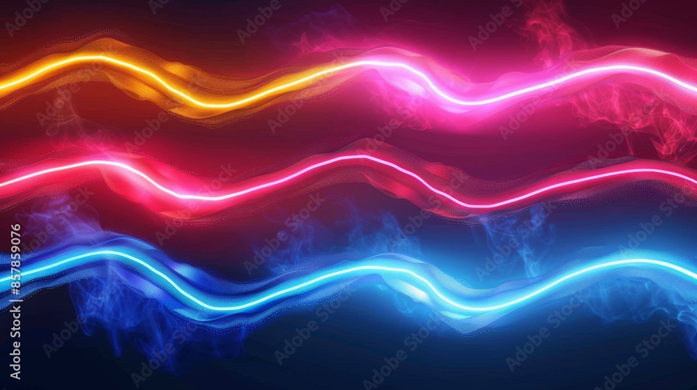 Light emitting diodes (LEDs) in straight tubes and waved stripes with ...