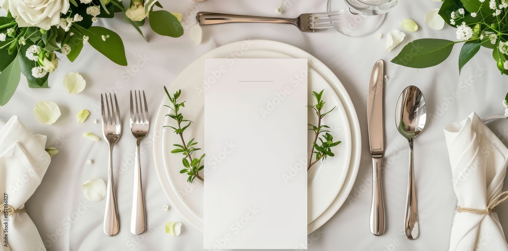 Luxury fancy restaurant menu invitation card mockup for weddings and ...