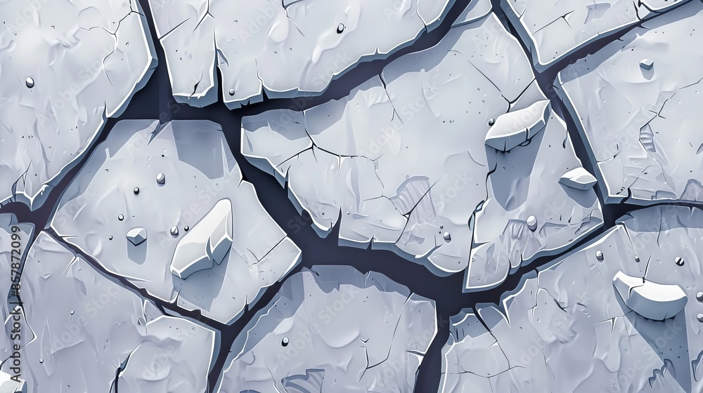 Bruised concrete wall texture with abstract black cracks, ground ...