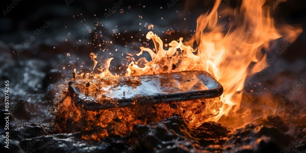 Smartphone ignites and melts after overcharging, leading to explosion ...
