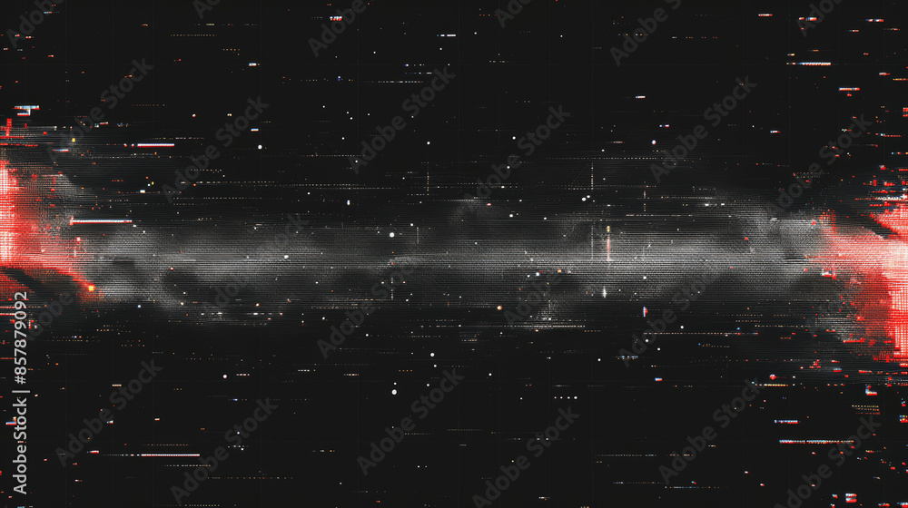 Foto de Abstract Glitch Background with VHS Distortion, Analog Grain ...