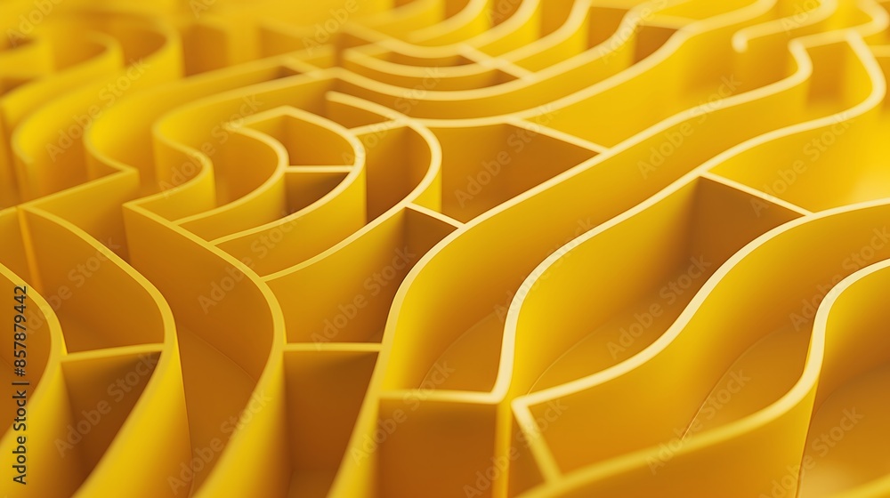 4. Produce a dynamic 3D illustration of a paper maze with folded edges ...