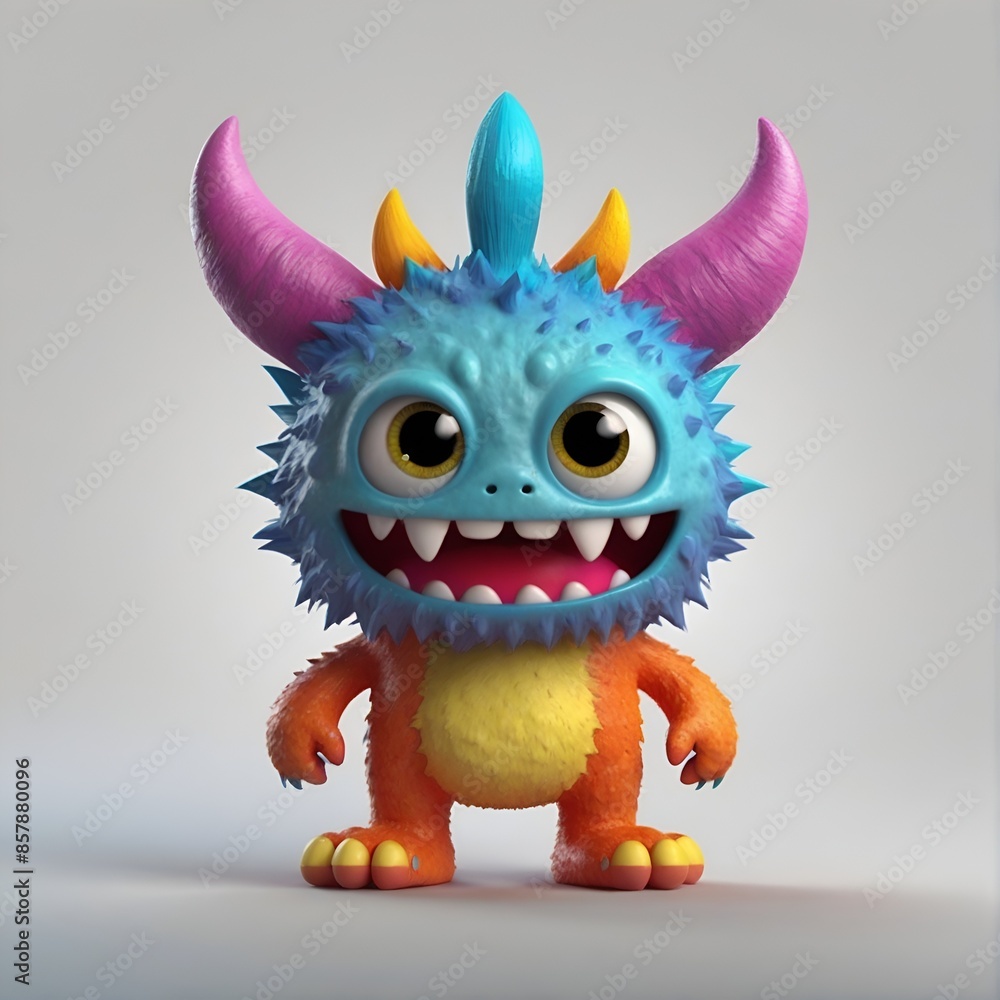 monster inc. standing cartoon character isolate on white background ...
