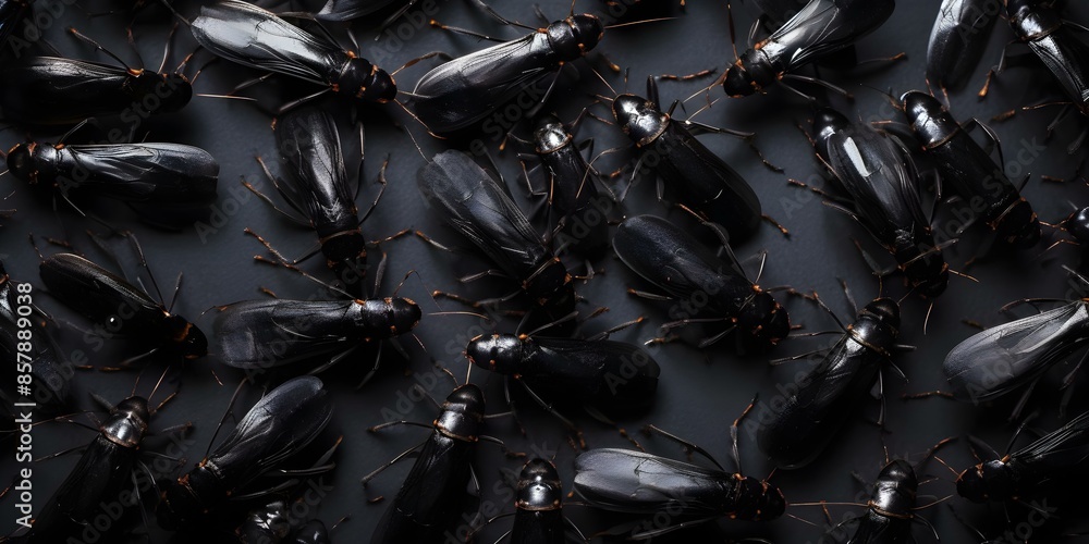 Insect pests contrasting against a white background. Concept Insect ...