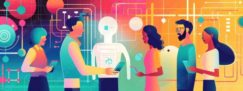 AI Algorithm Bias: An illustration of a diverse group of people ...