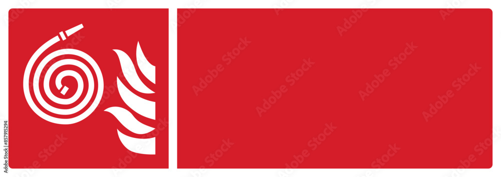 ISO fire prevention safety sign unconnected fire hose your custom ...