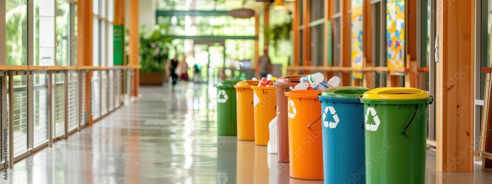 Community Recycling Program: A community center with informational ...