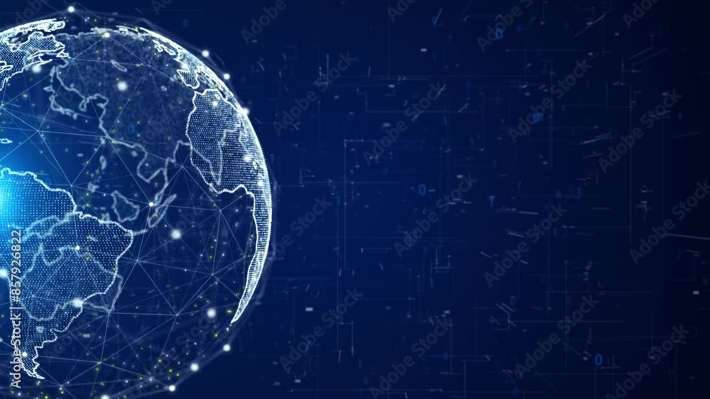 Planet earth globe maps world animation Business Network world map ...