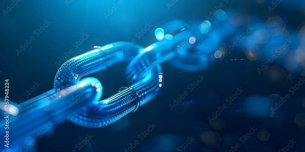 3D polymer chain weaving in blue symbolizes strength and flexibility in ...