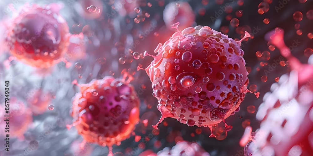 Medical animation showing skin cell renewal process with focus on ...
