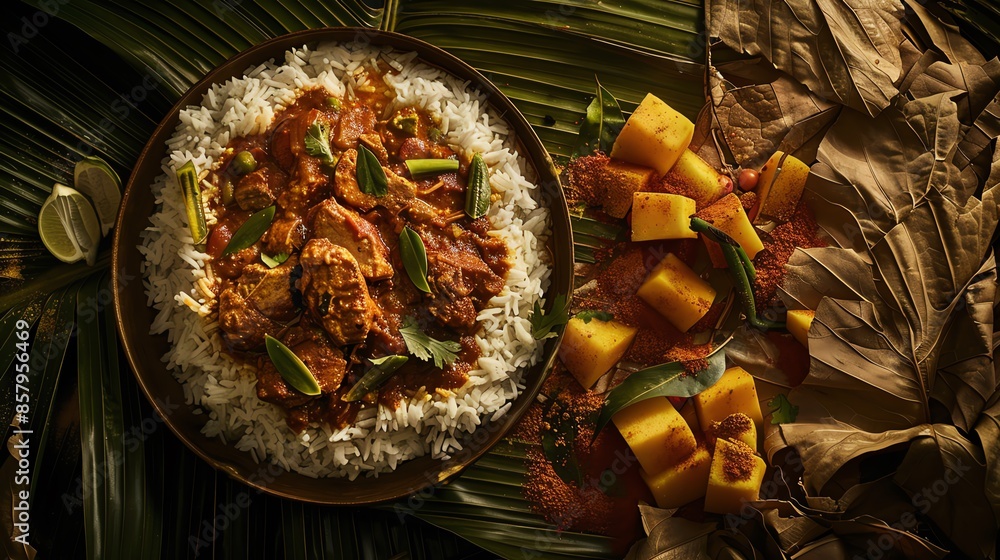 Foto de A dish of Papua New Guineas mumu with a mix of meat, sweet ...