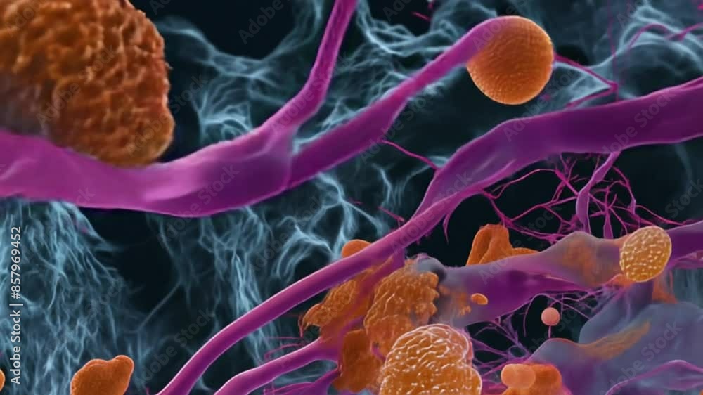 Transmission electron microscopy showing the dynamic cross-linking ...