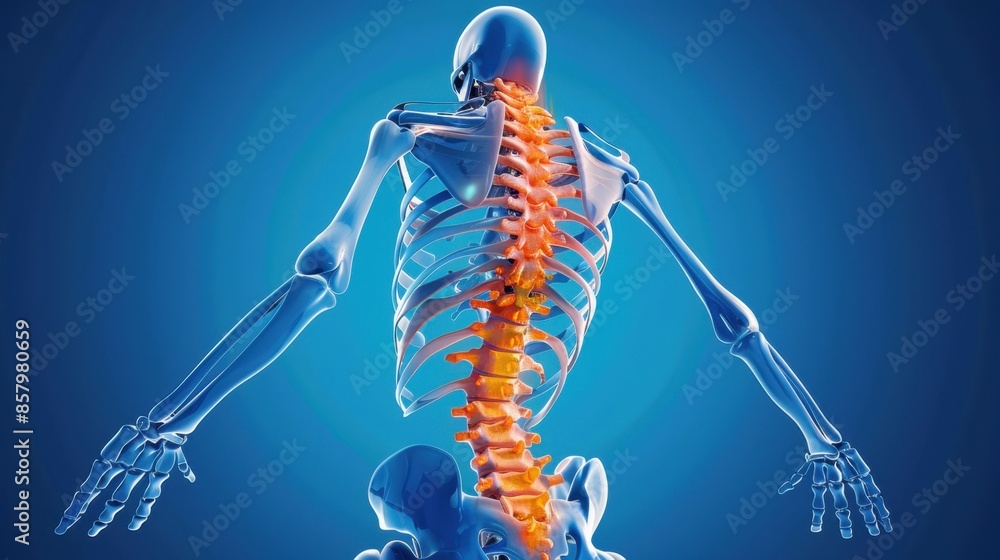 Creative 3D artwork capturing the elegance of the human spine and ...