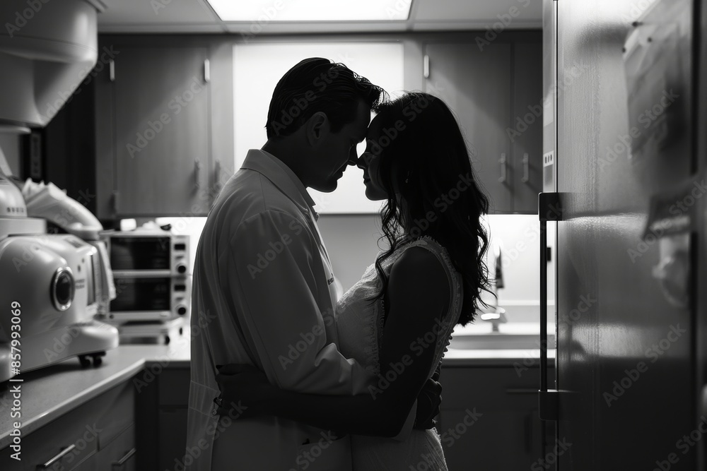 emotional moment after embryo transfer of couple in the fertility ...