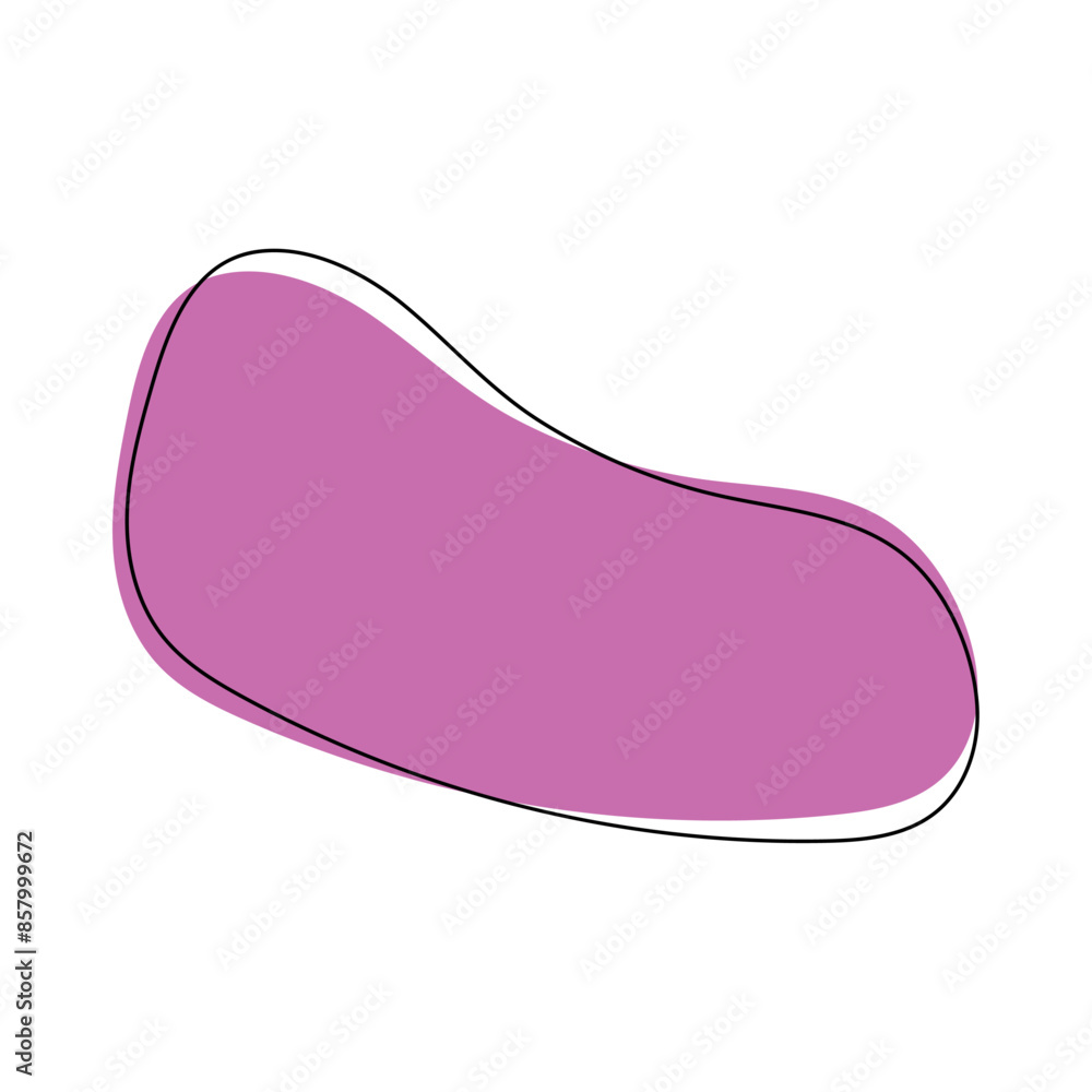 Pink abstract spot blot on a transparent and white background. Modern ...