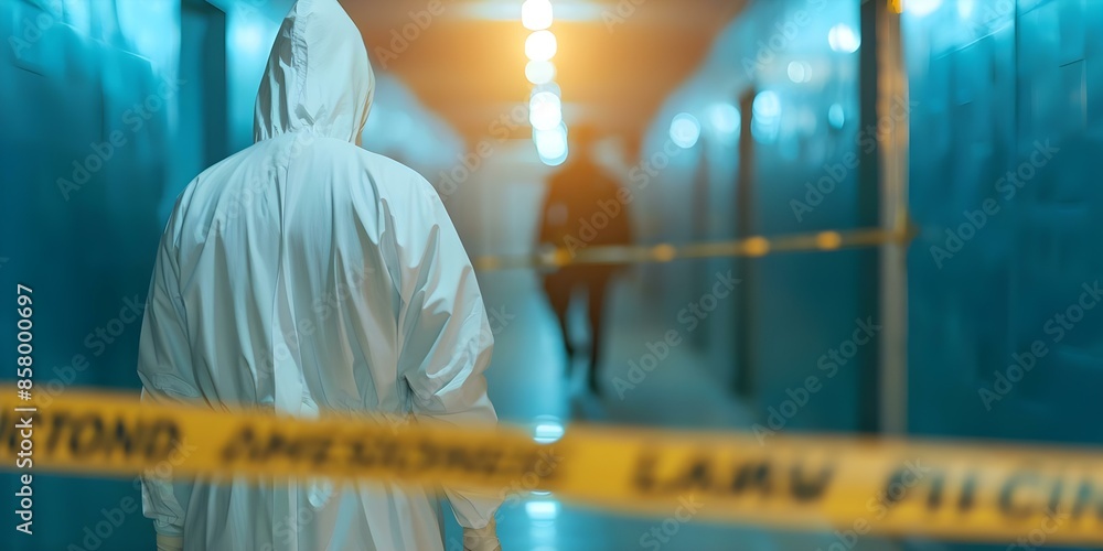 Forensic Investigation and Law Enforcement at a Crime Scene with ...