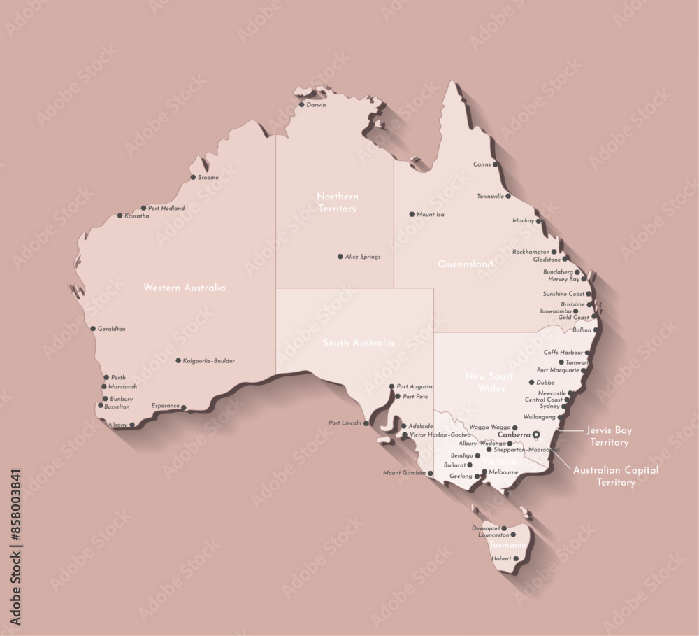 Vector modern illustration. Simplified isiolated on brown background ...