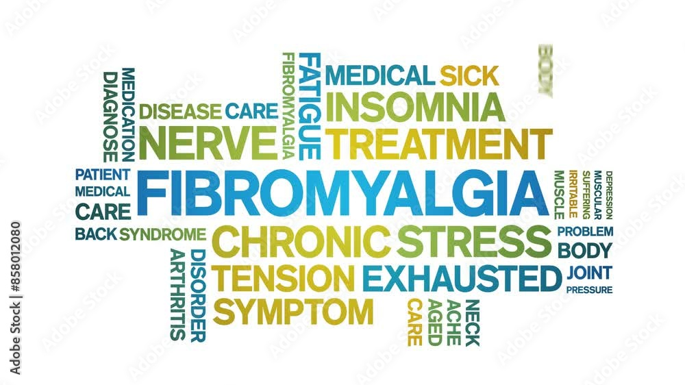 Fibromyalgia animated word cloud;text design animation tag kinetic ...