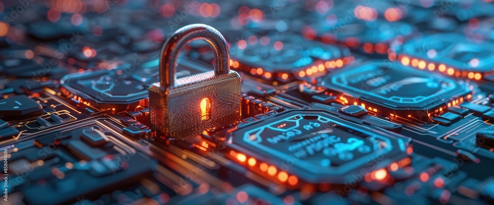 Cybersecurity Threats. Illustration of hacking as unauthorized access ...