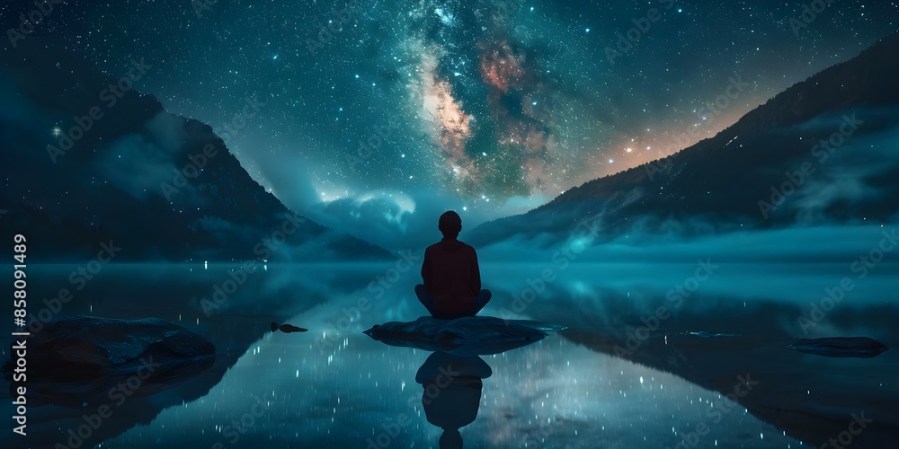 Reflecting on Memories Under a Starry Night Sky. Concept Starry Night ...