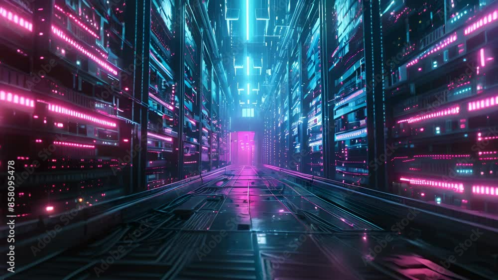 Concept art of a surreal exascale supercomputer, achieving exaflop ...