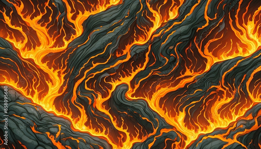 Lava texture fire background rock volcano magma molten hell hot flow ...