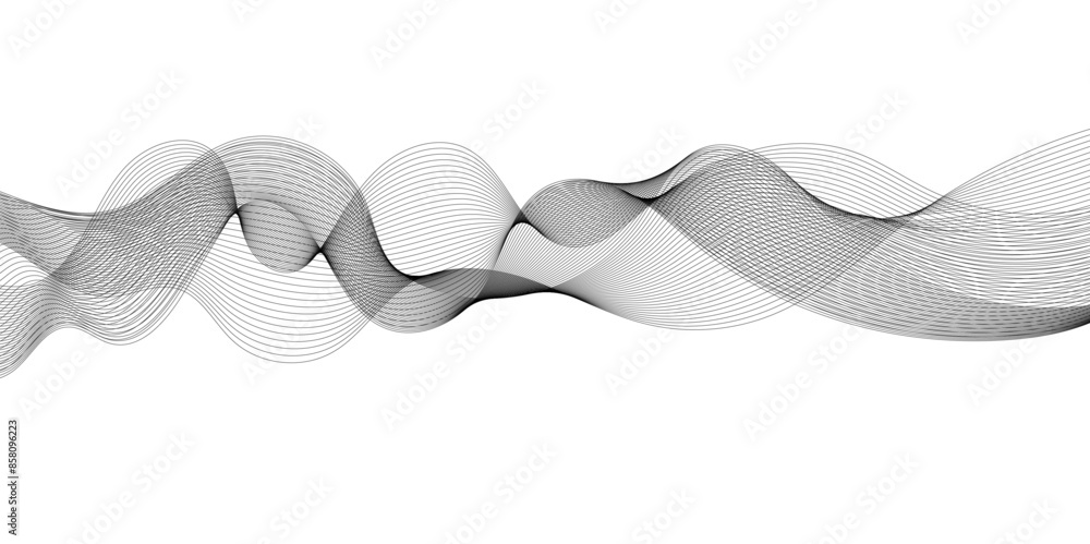 Technology and business wave lines on transparent background. Vector ...