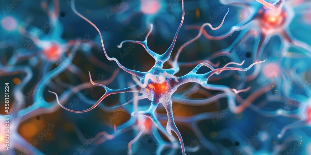 Neurons in the human body create a beautiful backdrop for the nervous ...