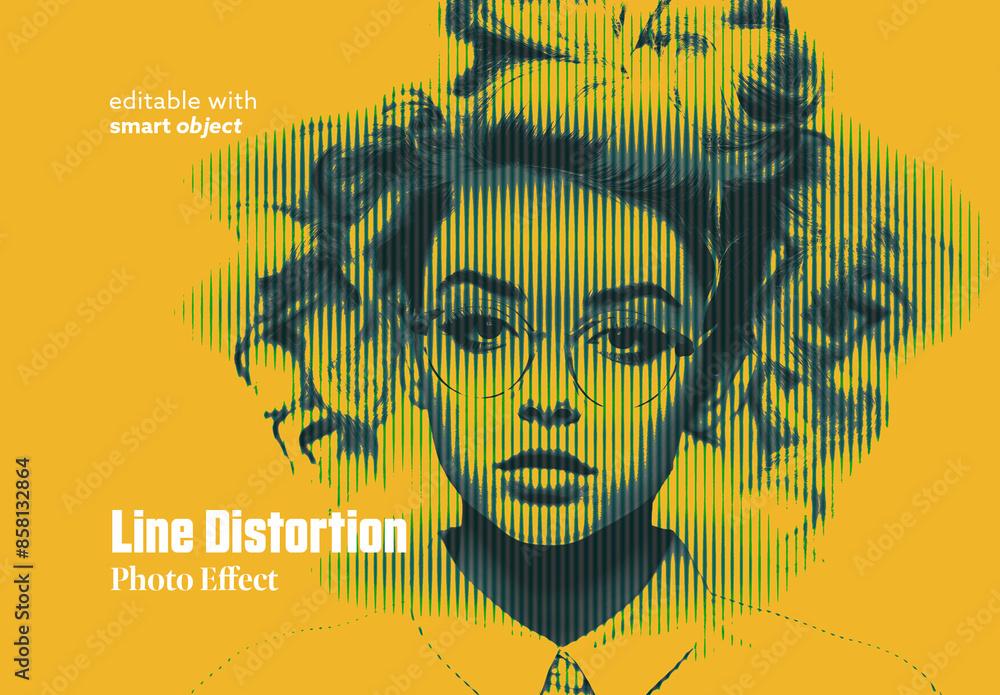 Line Distortion Effect Stock Template | Adobe Stock