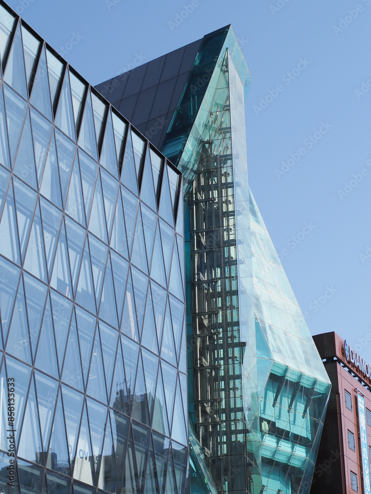 TOKYO, JAPAN - May 16, 2024: Top of the building known as 'The Iceberg ...
