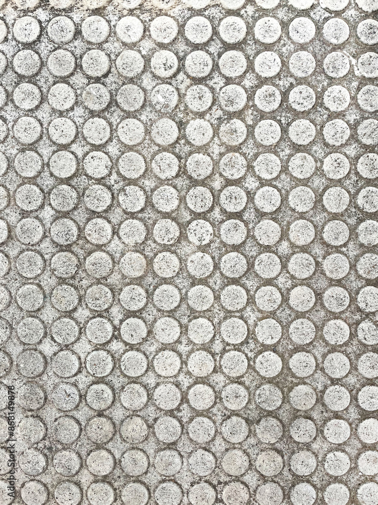 Background grunge texture, gray surface of tactile paving, closeup ...