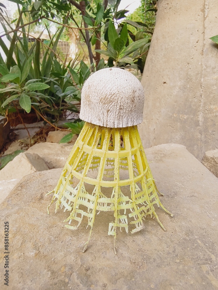 shuttlecock batminton roughen edges old object for sports activity ...